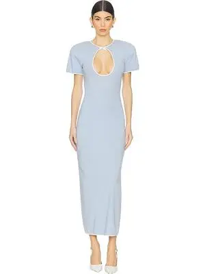 ROWEN ROSE Cut Out Maxi Dress - Blue