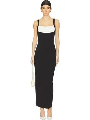 ROWEN ROSE Sleeveless Maxi Dress - Black & White