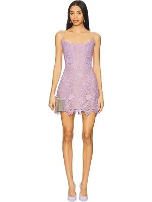 SAU LEE Rory Lace Dress - Lavender