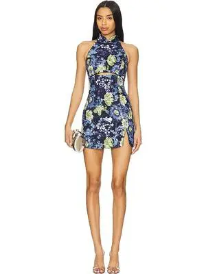 SAU LEE Sophie Dress - Blue Multi