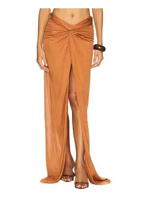 Giuseppe Di Morabito Knotted Maxi Skirt - Rust