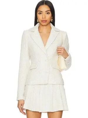 MORE TO COME Ashtyn Tweed Blazer - Cream Multi