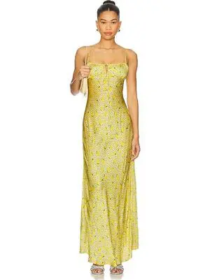 LESLIE AMON Slip Dress - Yellow Lemon