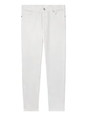 Zegna Roccia Slim-fit Garment-dyed Trousers - White