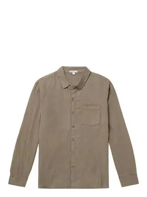 JAMES PERSE James Perse - Garment-Dyed Linen Shirt - Men - Neutrals - 1