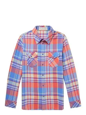 GOD'S TRUE CASHMERE Creator Checked Cashmere Shirt - Red