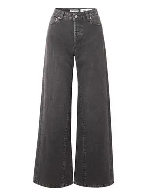 Our Legacy Treble Cut Paneled High-rise Wide-leg Jeans - Gray