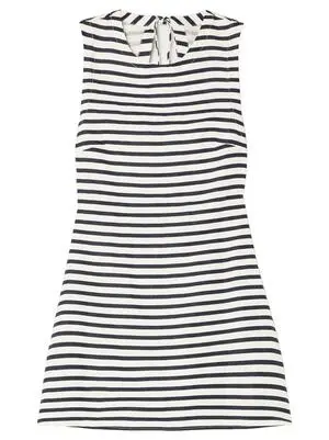 Faithfull The Brand Julia Striped Linen Mini Dress - Blue