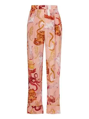 FARM RIO Nautical Wonder Printed Straight Pants