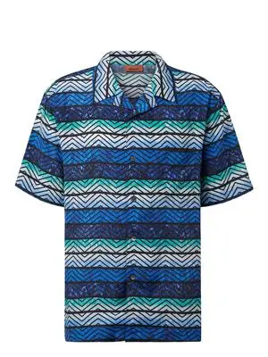 Missoni Zigzag Bowling Shirt - Blue