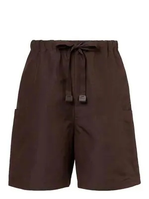 Max Mara Quebec Linen And Silk Shorts - Brown