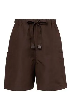 Max Mara Quebec Linen And Silk Shorts - Brown