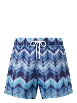 Missoni Zigzag Printed Swim Trunks - Blue