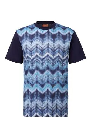 MISSONI Missoni Zigzag Printed Cotton Jersey T-shirt