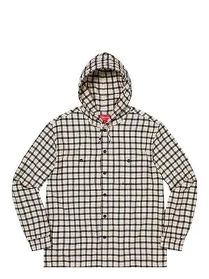 Supreme Plaid Hooded Shirt - White