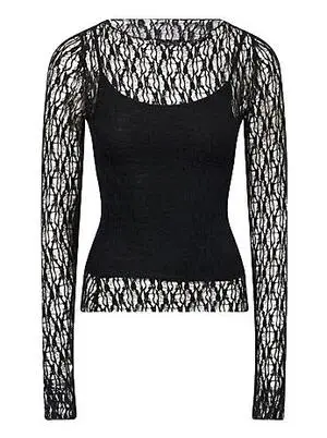 Dissh Lizzie Boat-neck Woven Top - Black