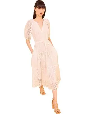 ULLA JOHNSON Ulla Johnson Annetta Puff Sleeve Midi Dress