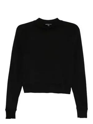 JAMES PERSE French Terry Cropped T-shirt - Black