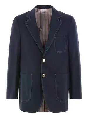 Thom Browne Single-breasted Blazer - Blue