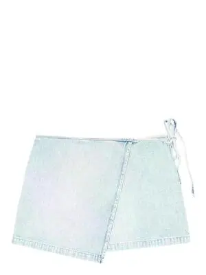 DIESEL® De-lem Mini Wrap Skirt - Blue