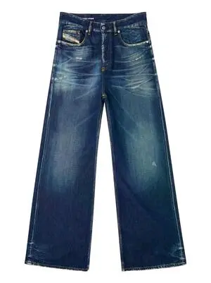 DIESEL D-rise Wide-leg Jeans - Blue