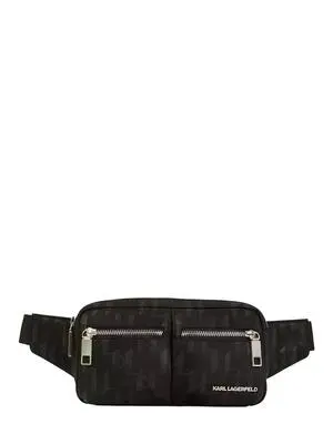 Karl Lagerfeld Logo-jacquard Belt Bag - Black