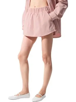 Alo Yoga Pinstripe Mini Skirt - Pink Quartz/ivory