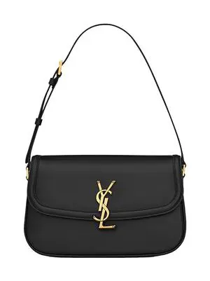 Saint Laurent Solferino Medium Shoulder Bag - Black Lambskin/gold