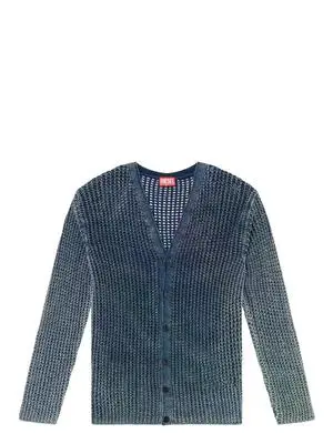 DIESEL K-redeam Ribbed-knit Cardigan - Blue