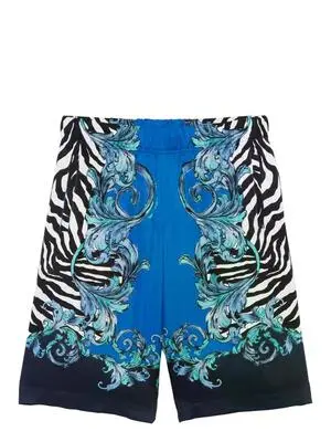 Versace Barocco-print Shorts - Blue