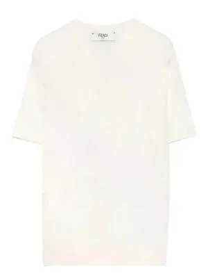 Fendi Ff-jacquard T-shirt - White