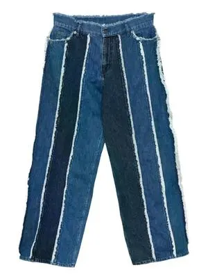 CHARLES JEFFREY Frayed-detail Jeans - Blue