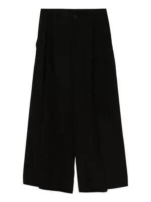Yohji Yamamoto Wide-leg Trousers - Black