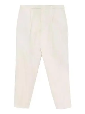 DELL'OGLIO Pleat-detail Trousers - Neutrals
