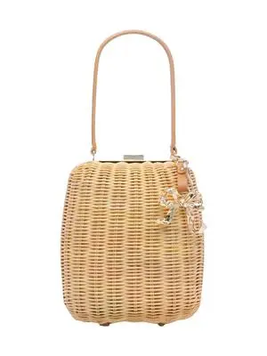 SELF-PORTRAIT Woven Tote Bag - Brown