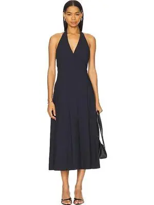 Rue Sophie Lilas Halterneck Dress - Navy