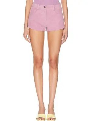 Versace Leather Mini Short - Dusty Mauve