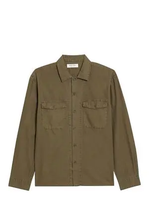 ALEX MILL Cotton And Lyocellblend Shirt Army Green