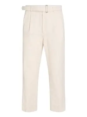Officine Générale Luigi Pleated Cotton-twill Pants - Ecru
