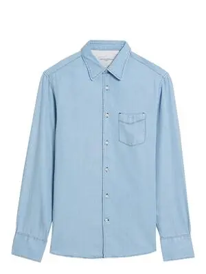 Officine Générale Benoit Lyocell Shirt - Light Blue
