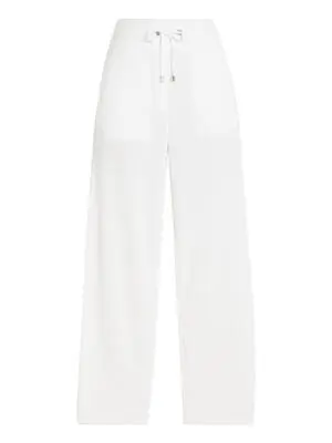 Brunello Cucinelli Cropped Ribbed Cotton Track Pants White