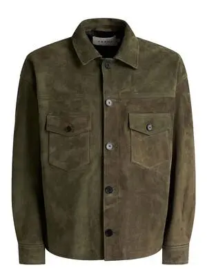 FRAME Nubuck Jacket - Army Green