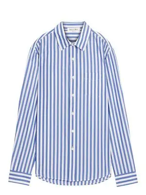 ALEX MILL Mill Striped Cottonpoplin Shirt Blue