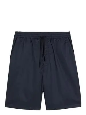 Rag & Bone Irving Cotton-blend Poplin Shorts - Midnight Blue