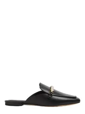 STUART WEITZMAN Perla Faux Pearl-embellished Slippers - Black