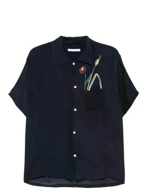 SKY HIGH FARM WORKWEAR Embroidered Shirt - Blue