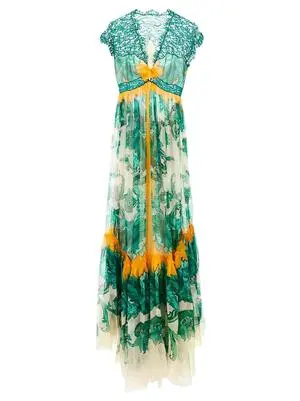 Etro Printed Maxi Dress - Green