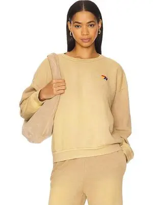 Aviator Nation Essential Relaxed Crew Sweatshirt - Faded Tan