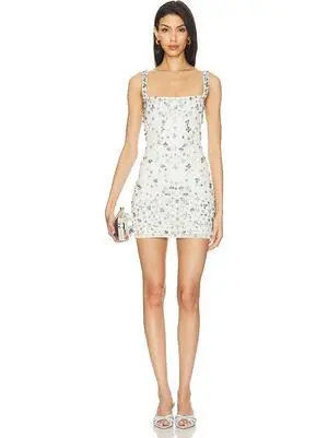 Majorelle Cal Embellished Mini Dress In Lime Green - 40% Off | Editorialist