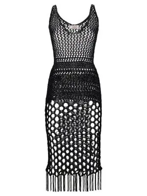 LANEUS Knitted Dress - Black